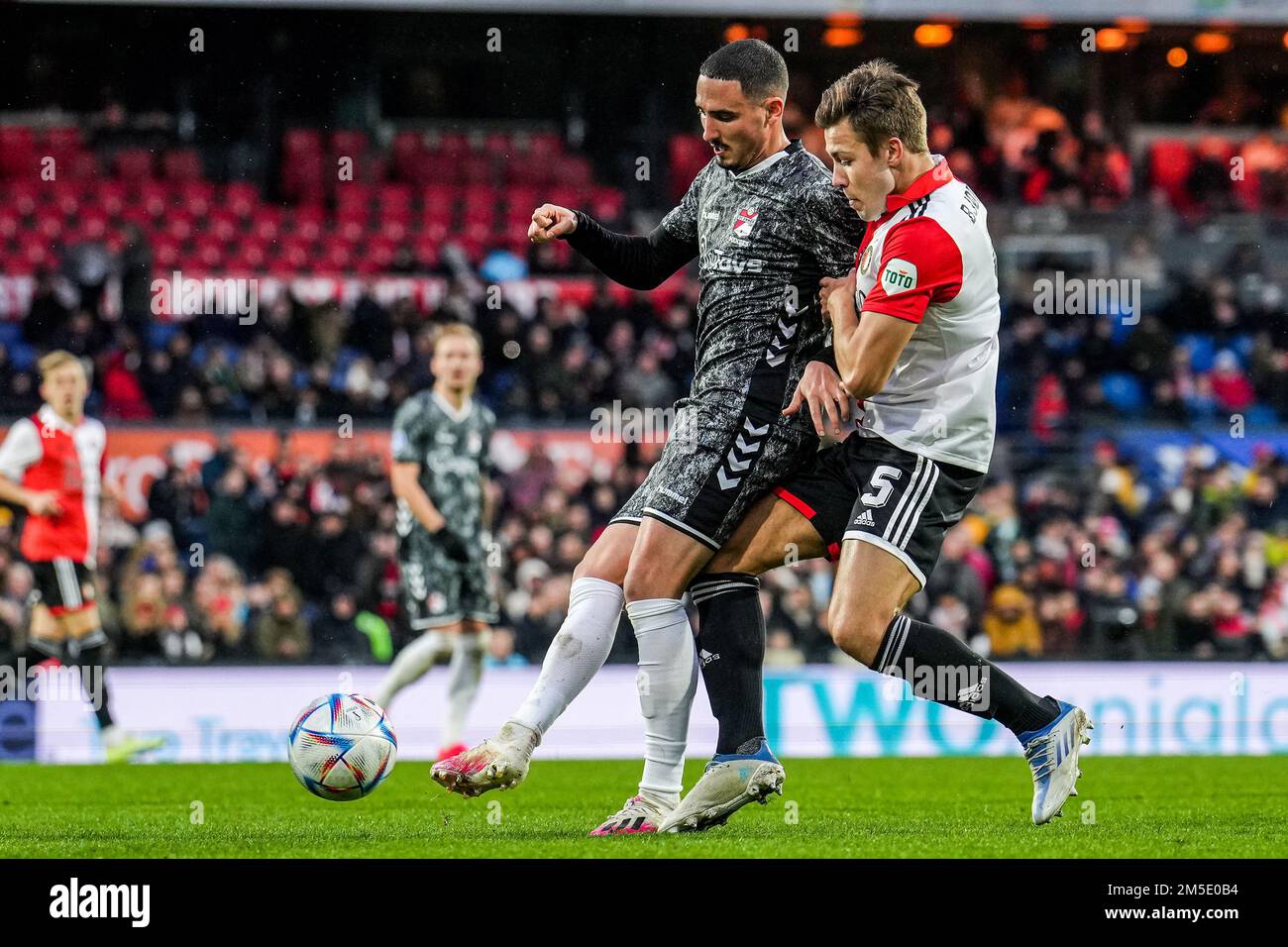Rotterdam - Lucas Bernadou of FC Emmen, Fredrik Bjorkan of Feyenoord ...