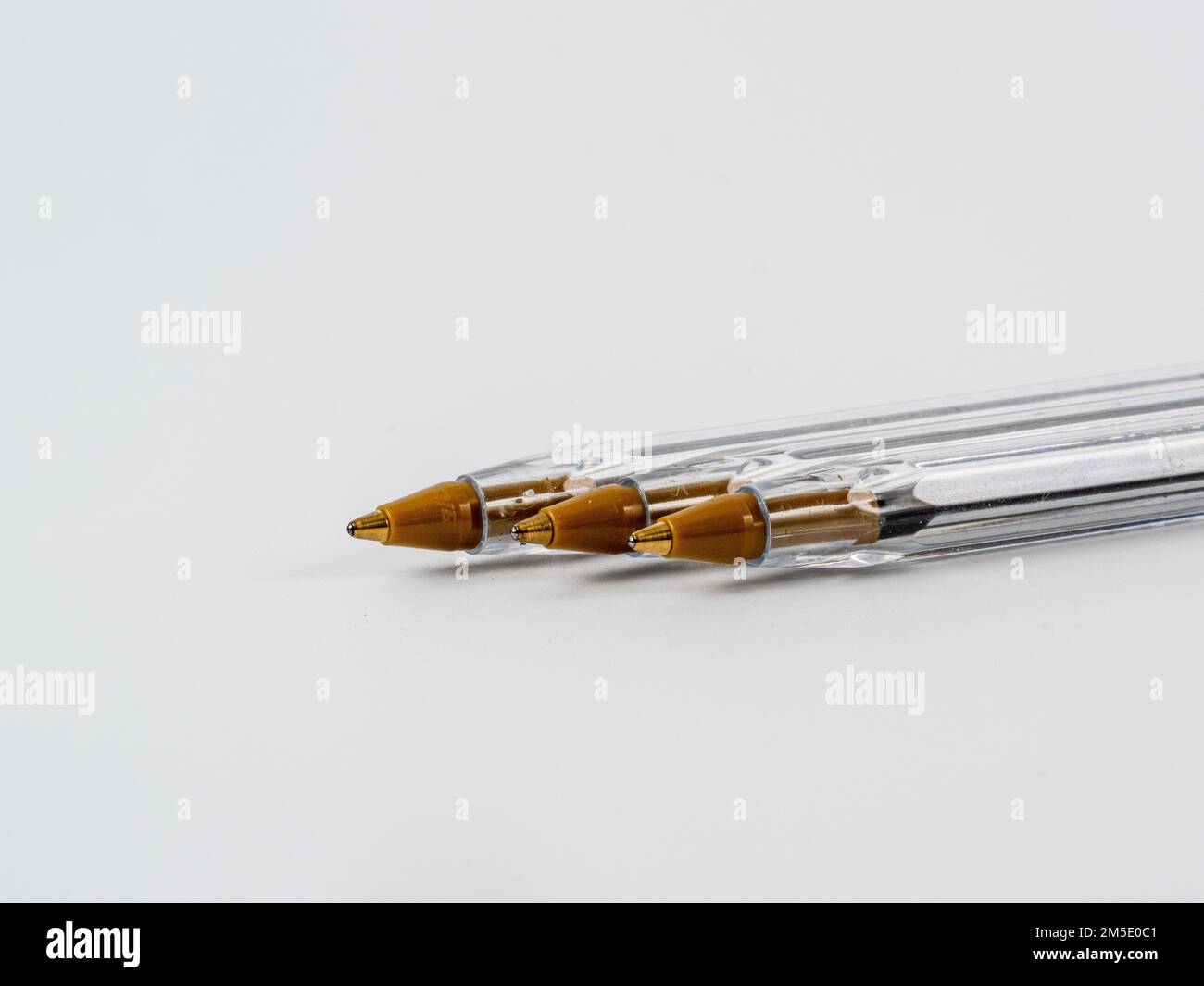 muliple ball tip biro pens isolated on a white background Stock Photo ...