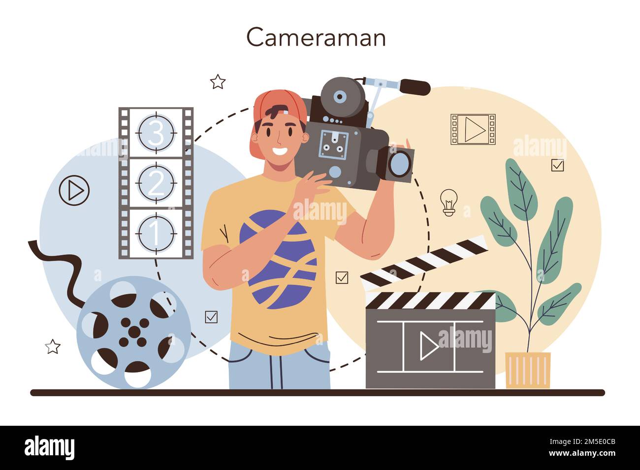 Cameraman filming show Cut Out Stock Images & Pictures - Alamy