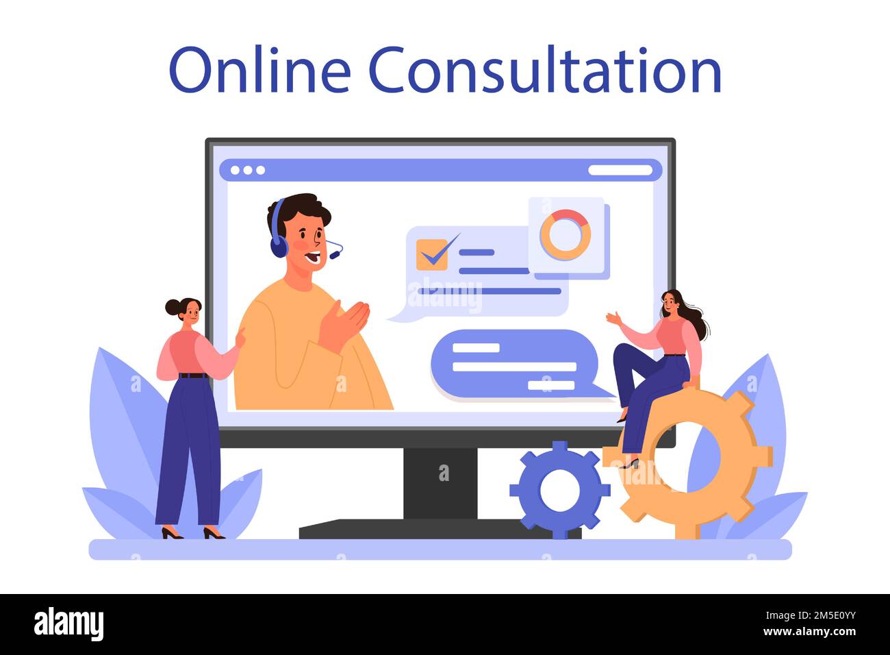 Website technical support online service or platform. Web page ...