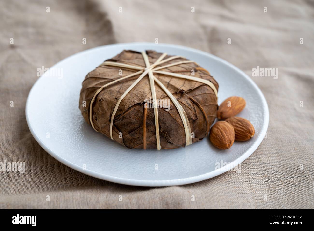 French mountains cheese banon made in Alpes-de-haute-provence wrapped ...