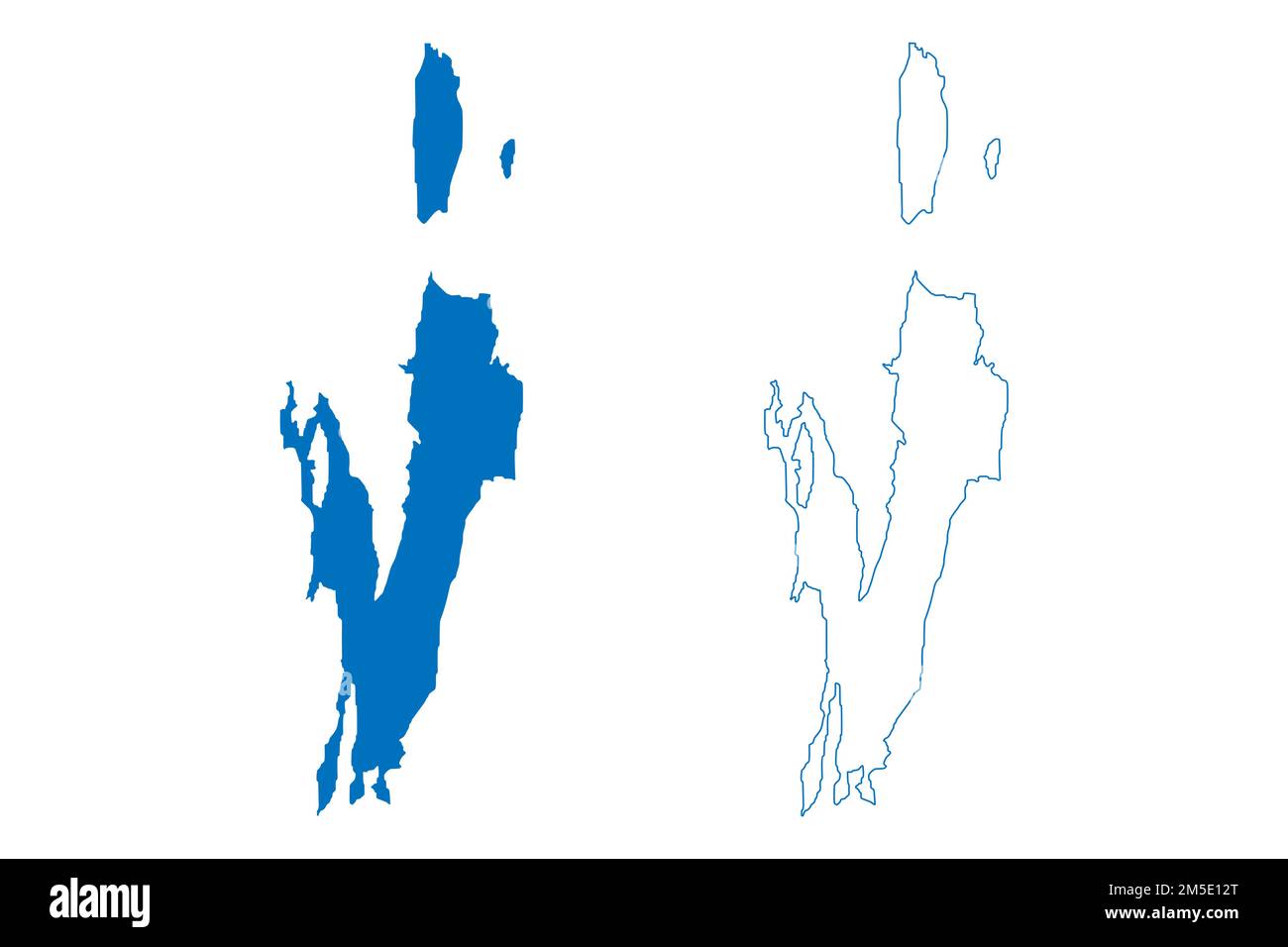 Lake Magadi (Africa, Republic of Kenya) map vector illustration ...