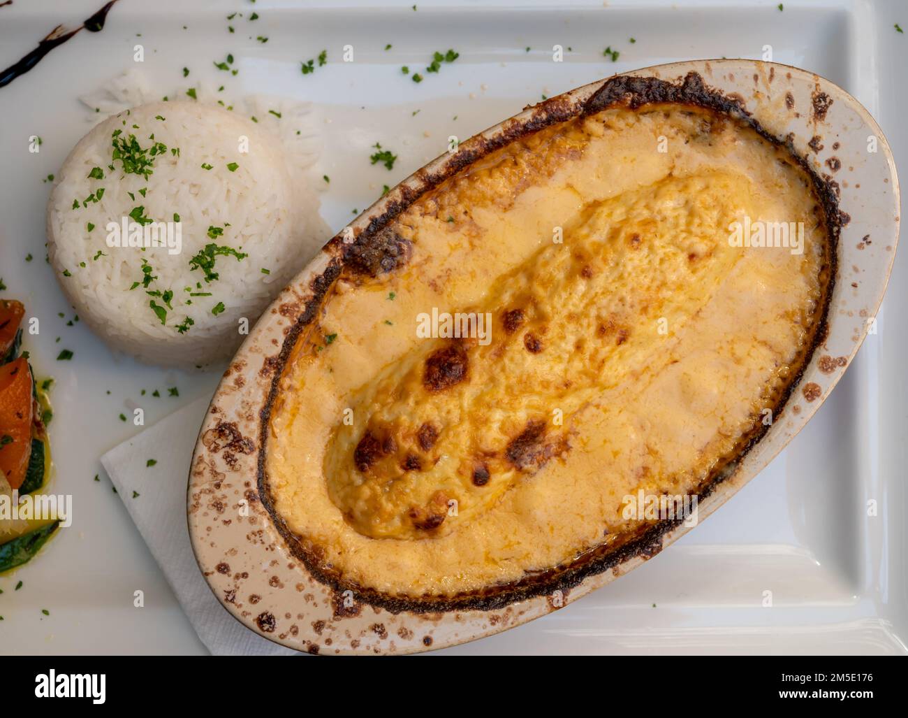Quenelle, speciality of Lyon, oval-shaped dumplings filled with pike ...