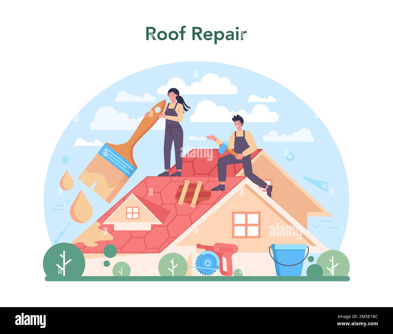 Felt roof Stock Vector Images - Alamy