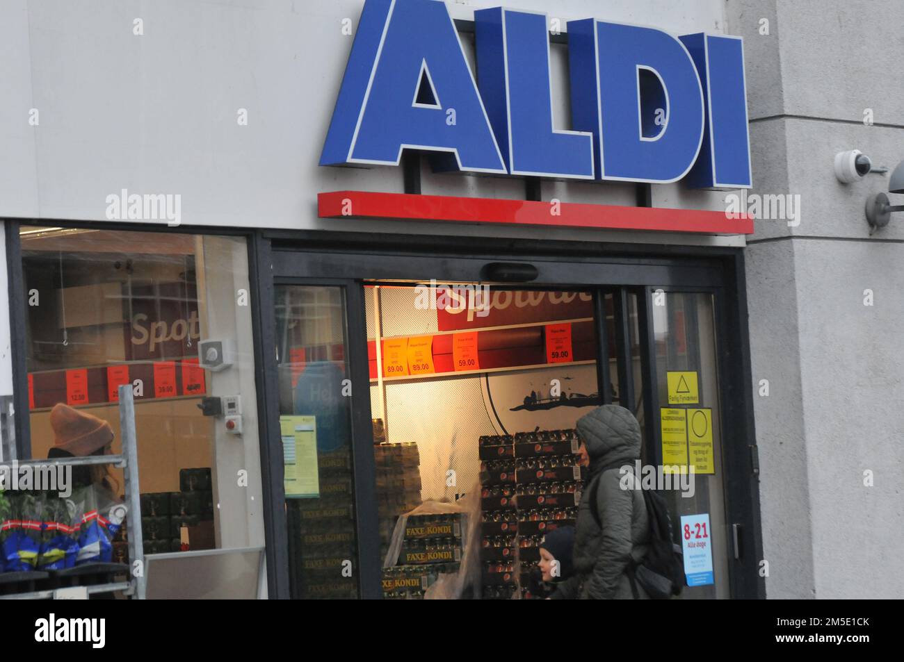 Copenhagen/Denmark/28 December 2022/ Deutsche Aldi grocery store in ...