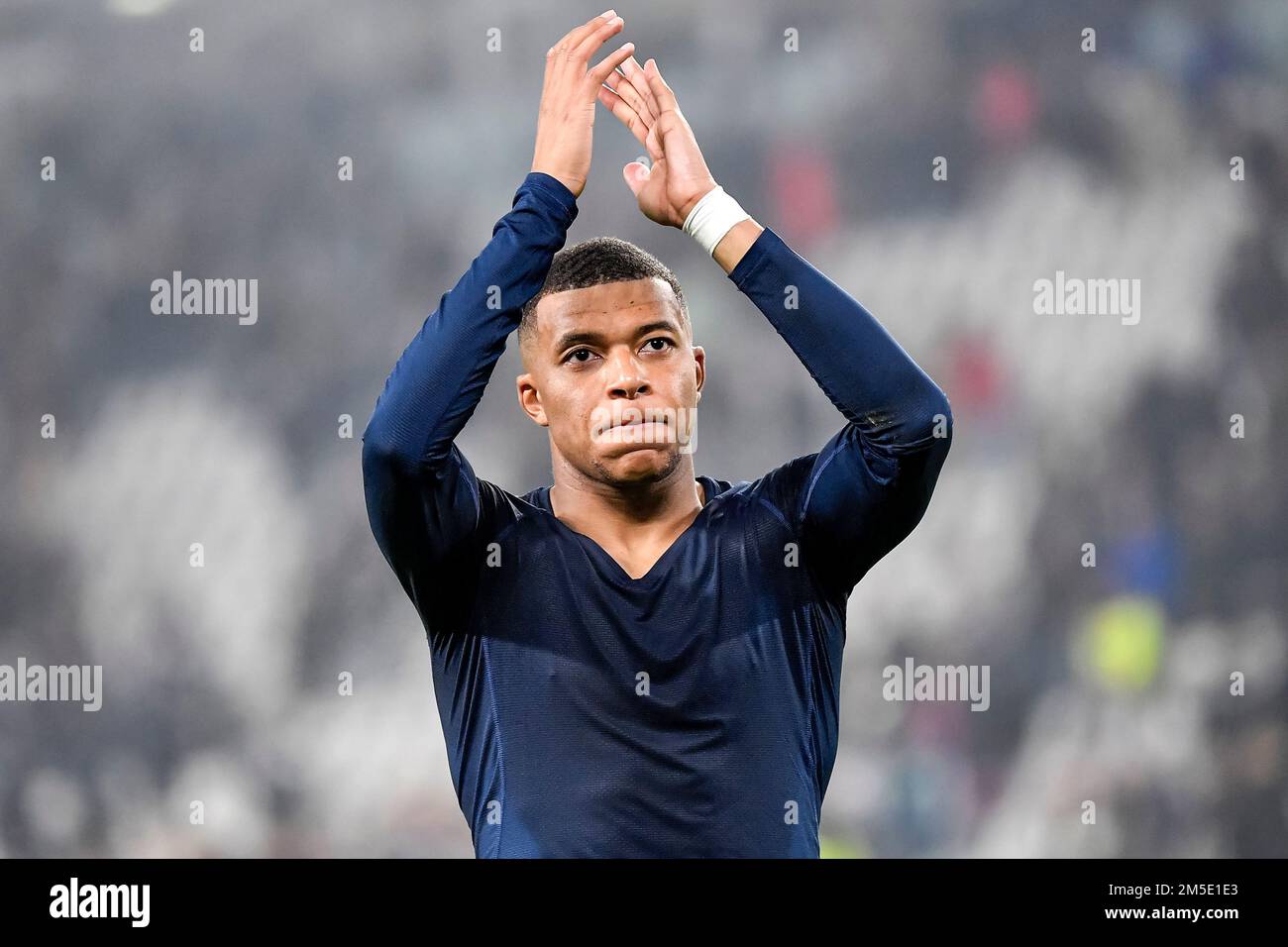 Kylian Mbappe of Paris Saint Germain celebrates at the end of the ...