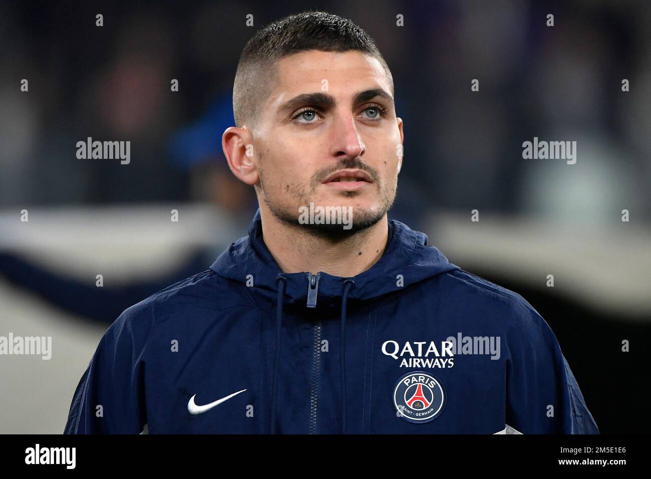 Marco Verratti of Paris Saint Germain looks on during the Champions ...