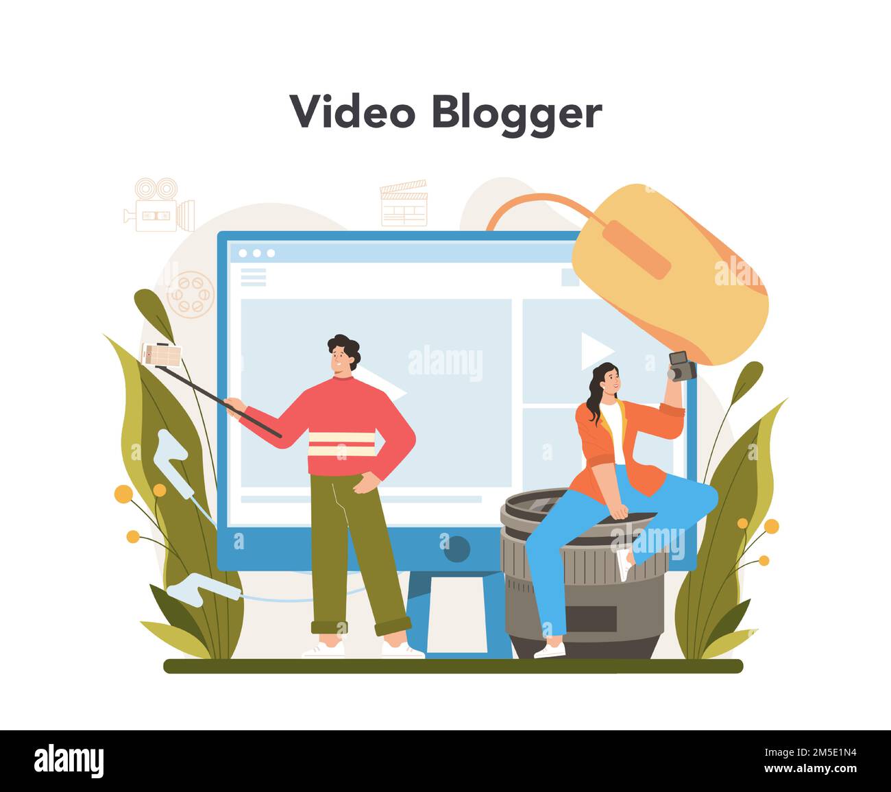 Videotape operator Stock Vector Images - Alamy