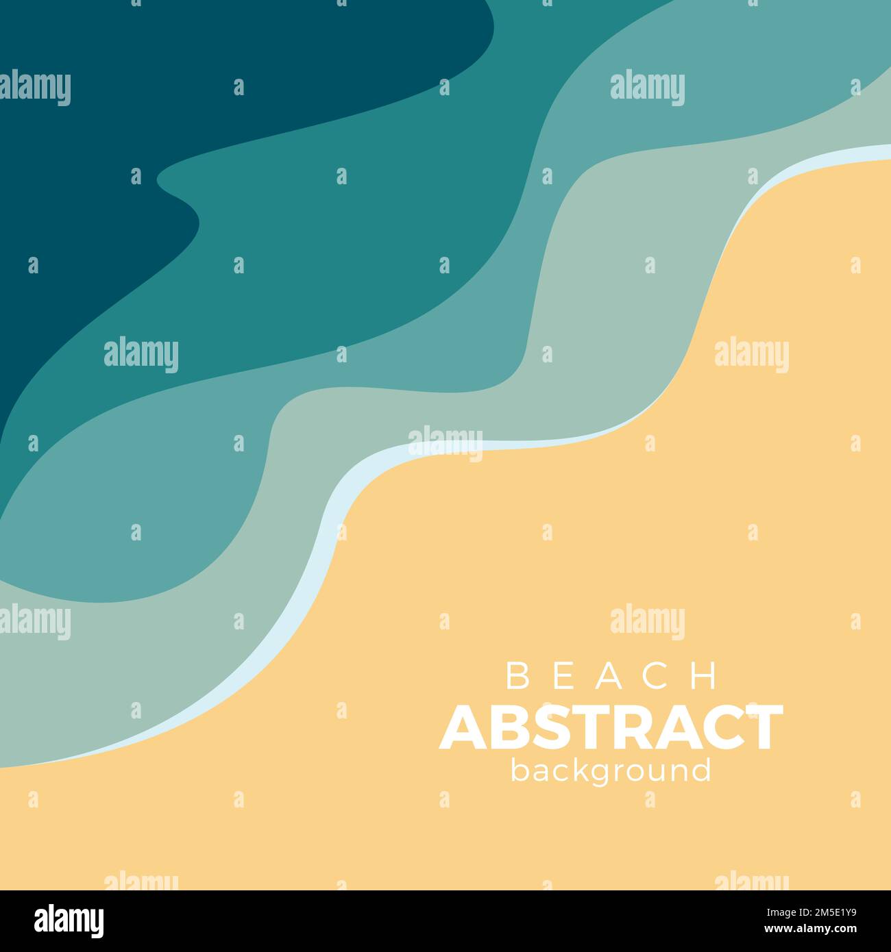 Beach Abstract Background. Wave Papercut Vector Stock Vector Image ...