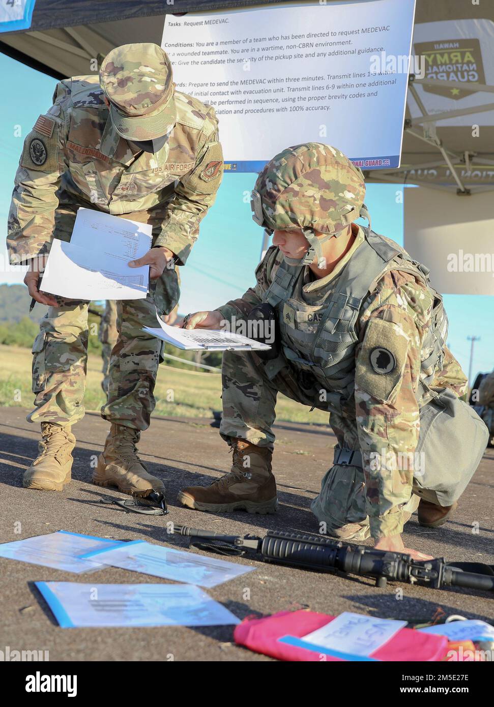 Hawaii Army National Guard (HIARNG) Soldier, Sgt. Trevor J. Castro, a ...