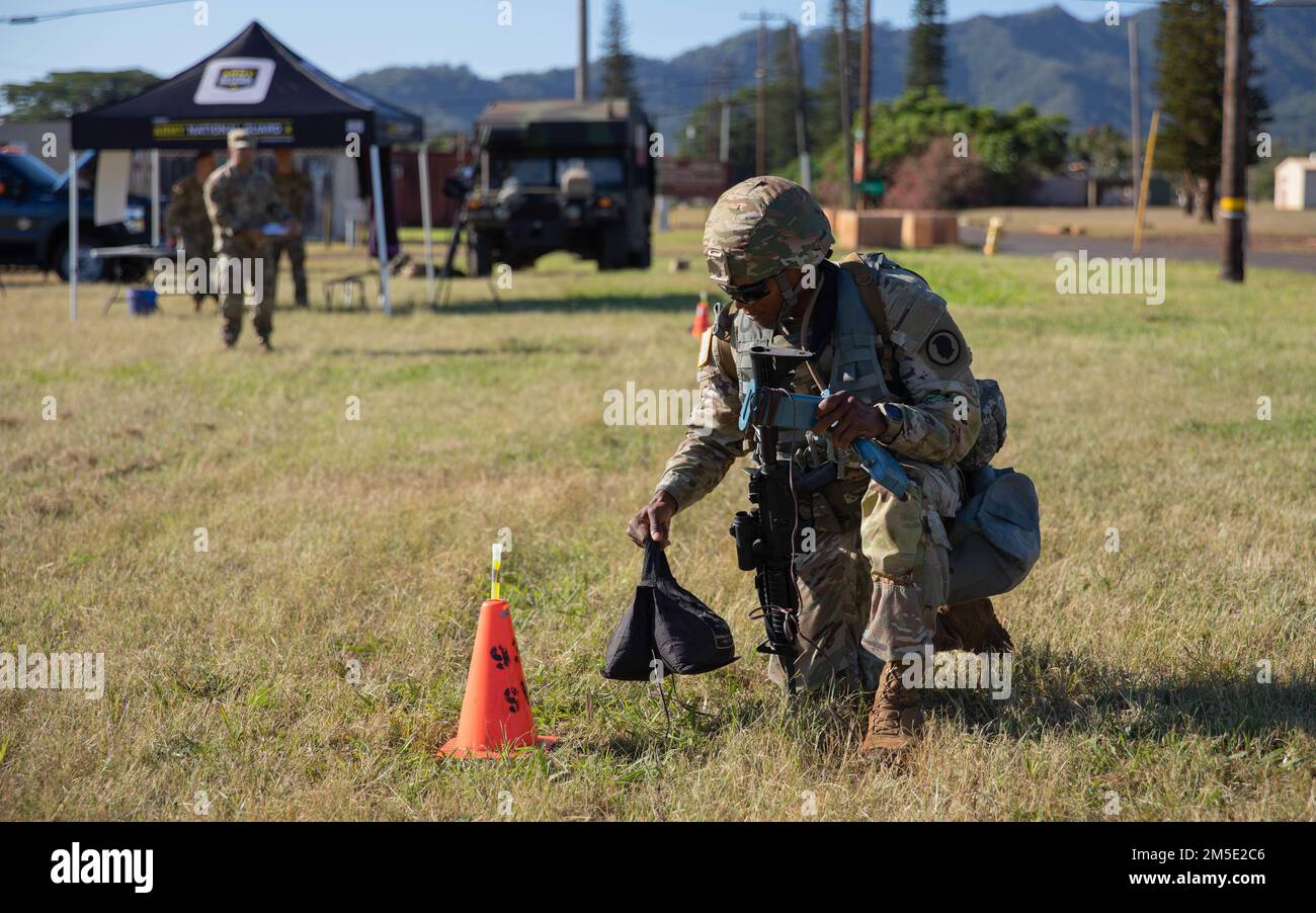 Hawaii Army National Guard (HIARNG) soldier, Spc. Kevin T. Brown, a ...