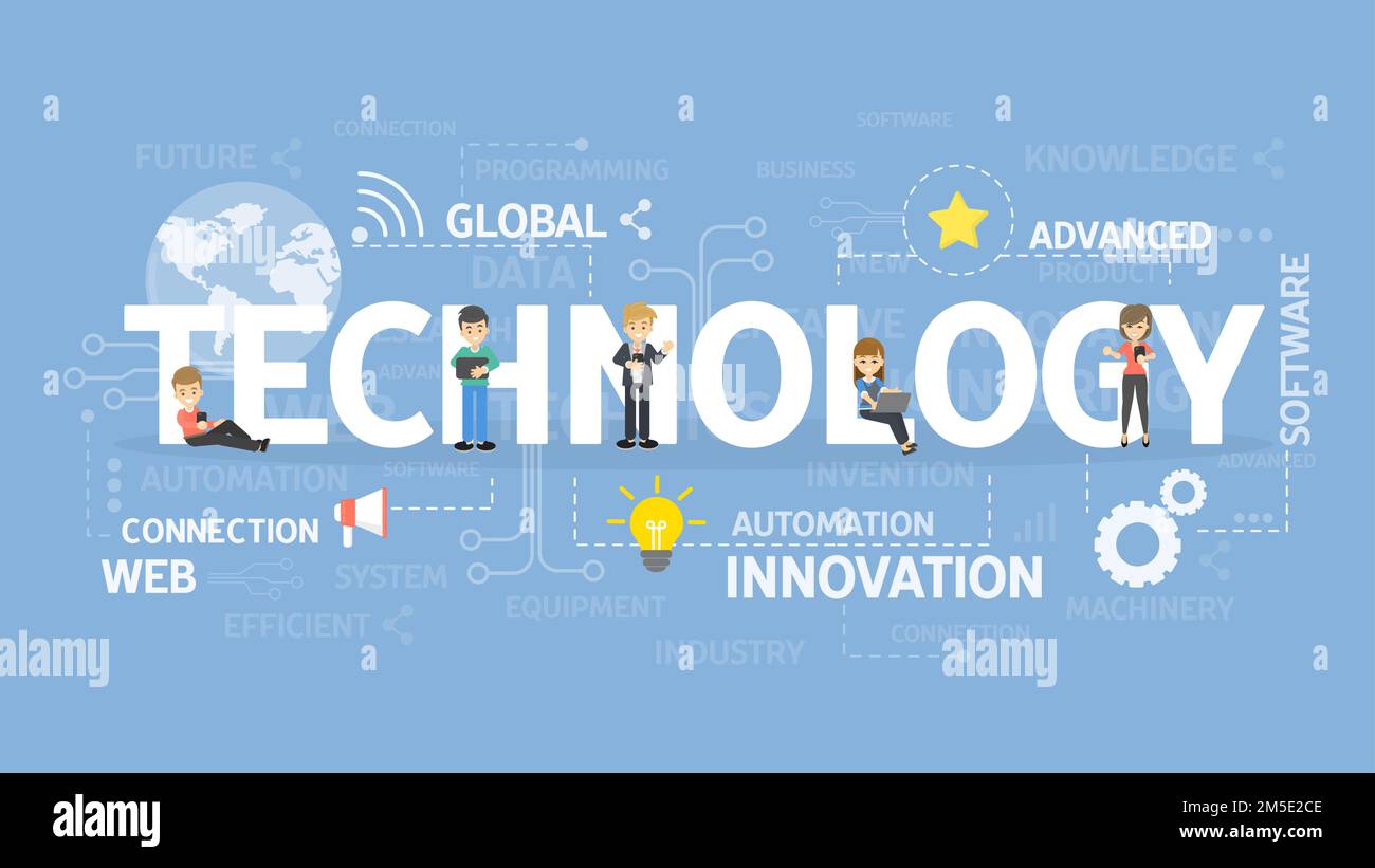 Technology illustration concept. Idea of innovation, software and web ...