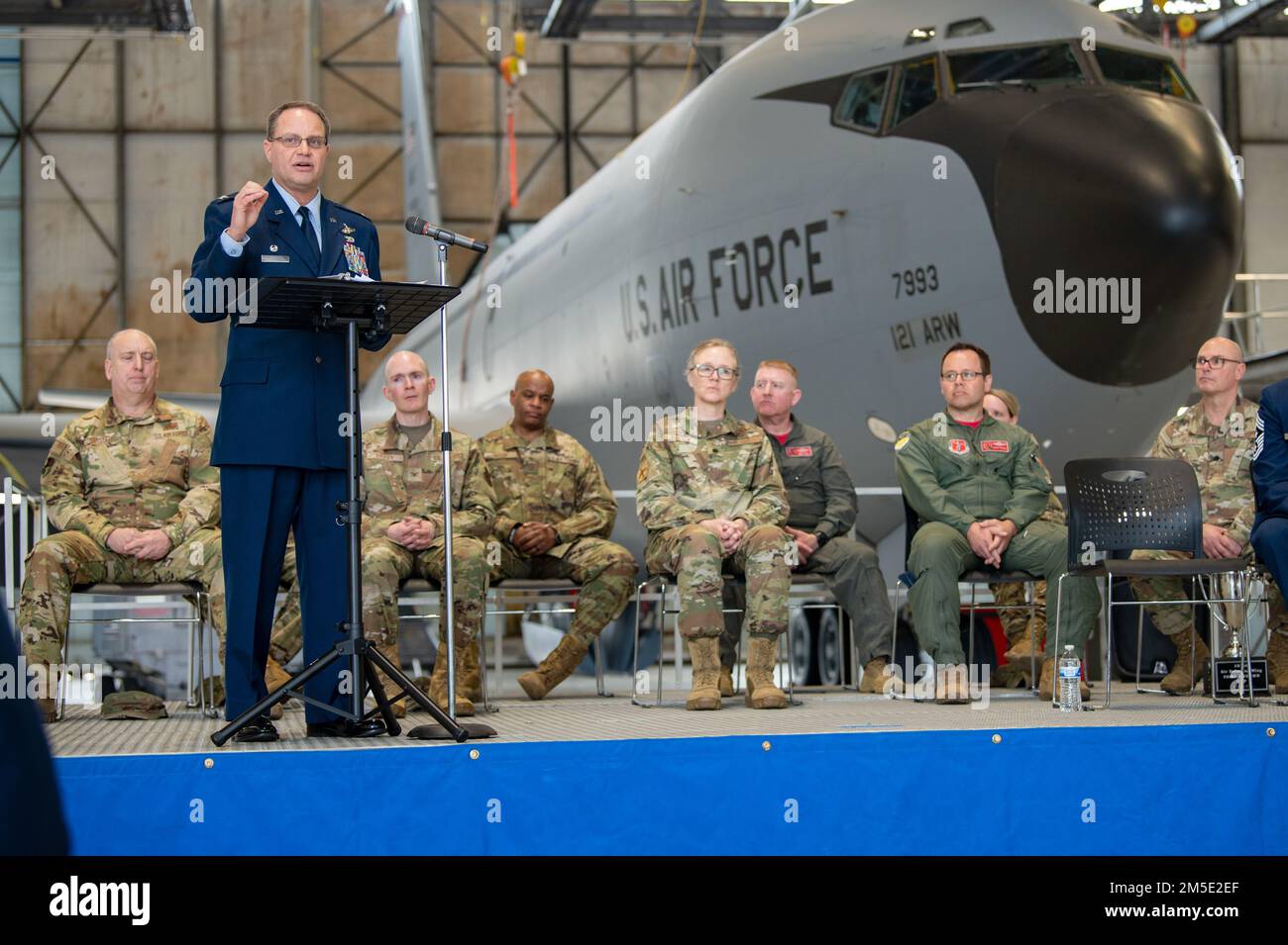 The 121st Air Refueling Wing holds an awards ceremony during March UTA ...