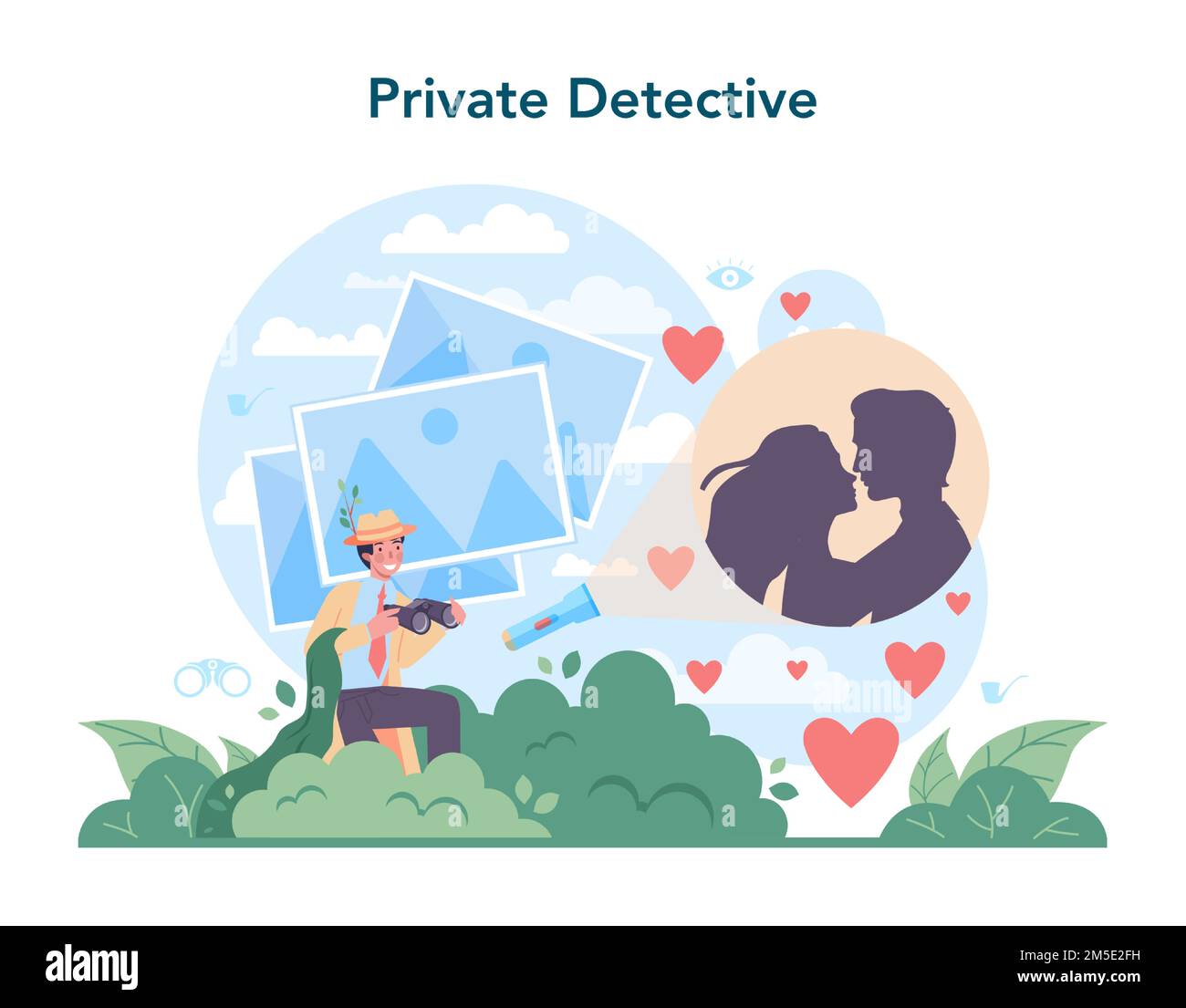 Through a loupe Stock Vector Images - Alamy