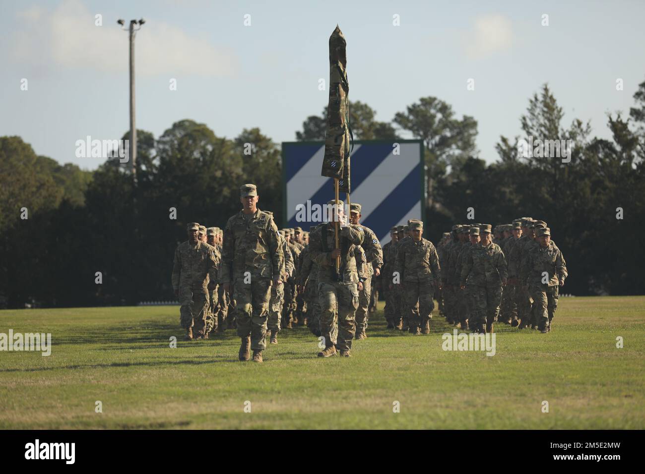 The 3rd Division Sustainment Brigade Soldiers march on Cottrell Field ...