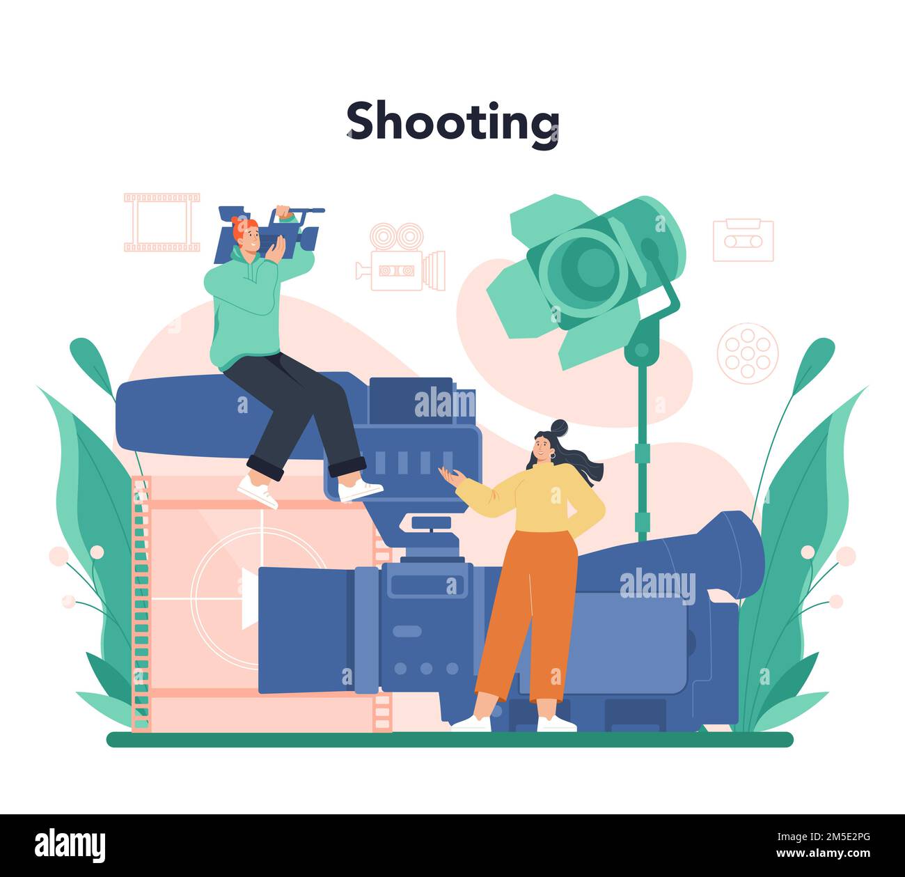 Cameraman filming show Cut Out Stock Images & Pictures - Alamy