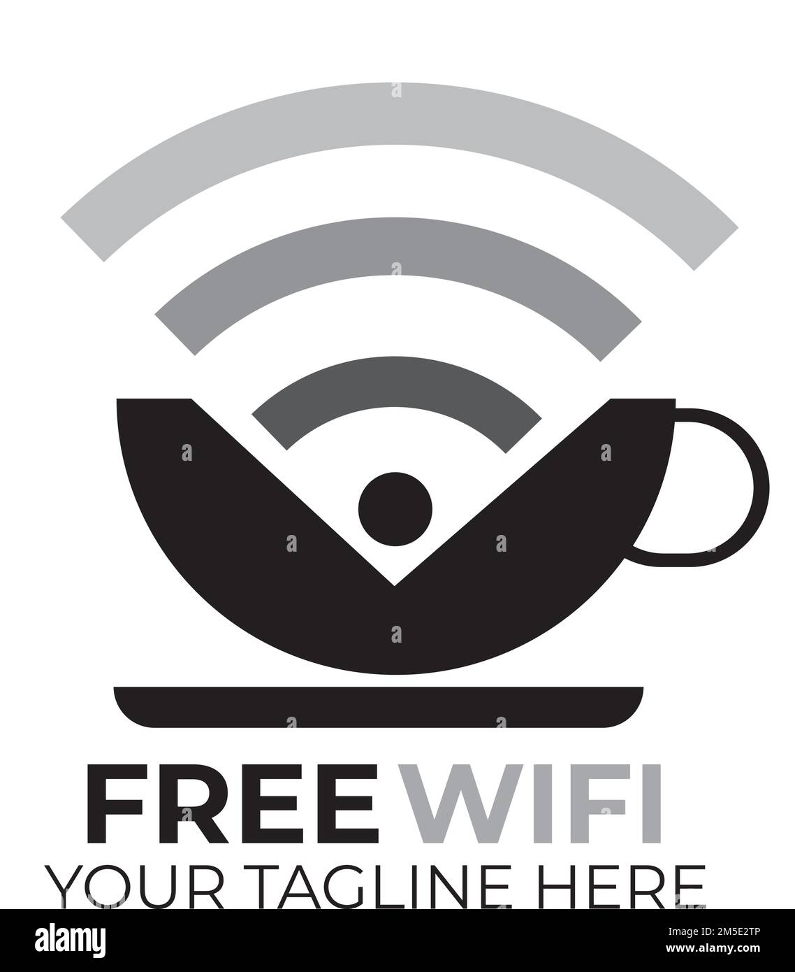 A vector design of an Internet cafe logo template. Free wifi symbol and ...
