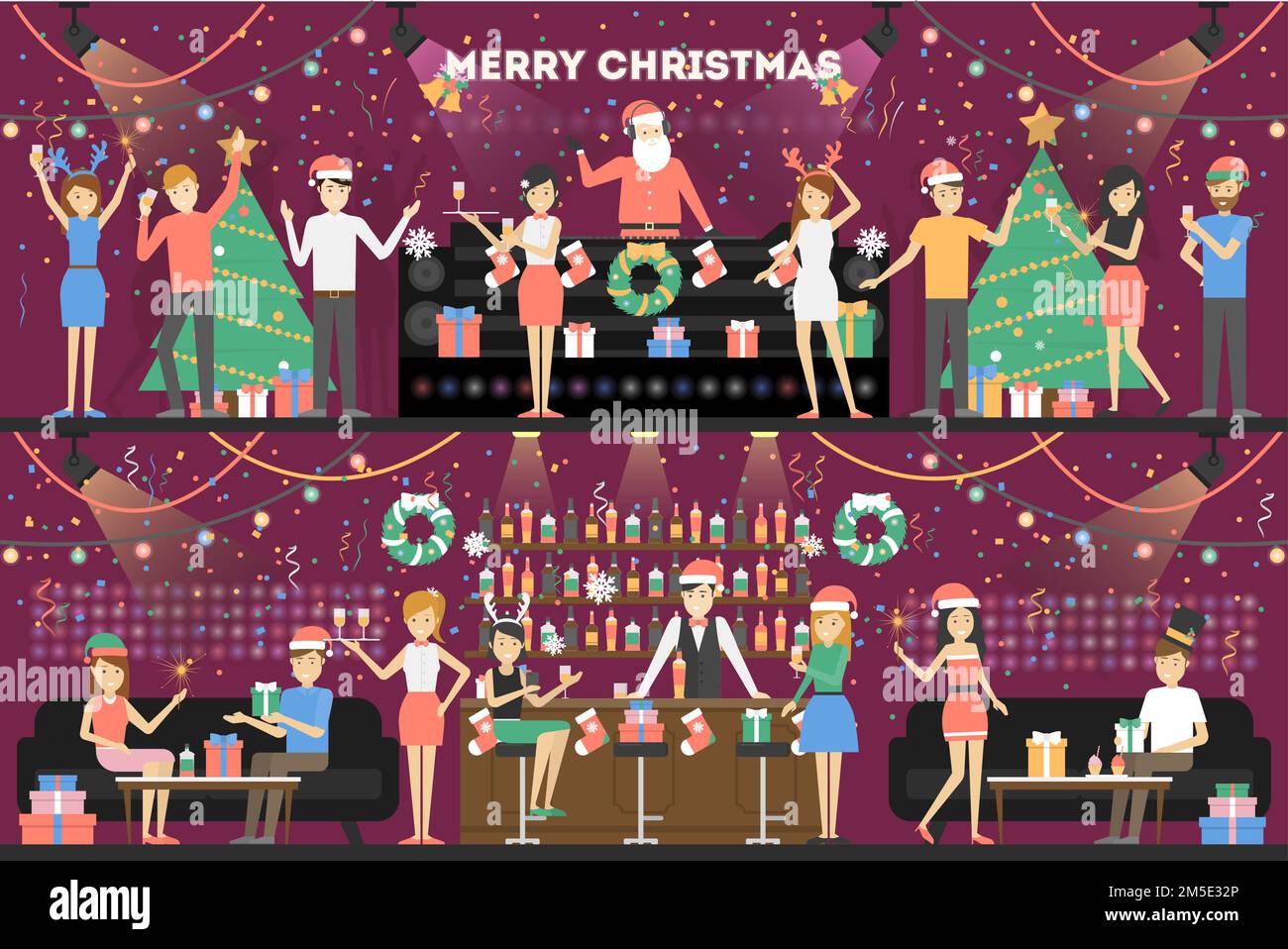 Vintage dancing group Stock Vector Images - Alamy