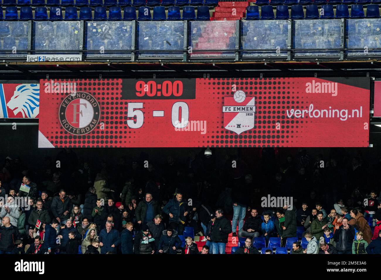Rotterdam - The final score during the match between Feyenoord v FC ...