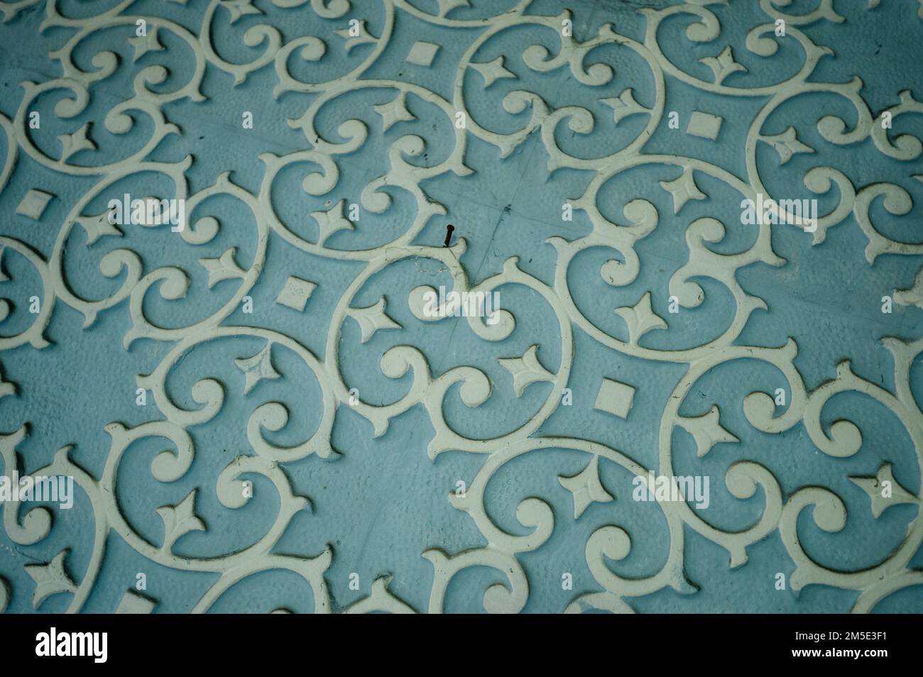 Old patterns from the interior of an abandoned building, painted ...