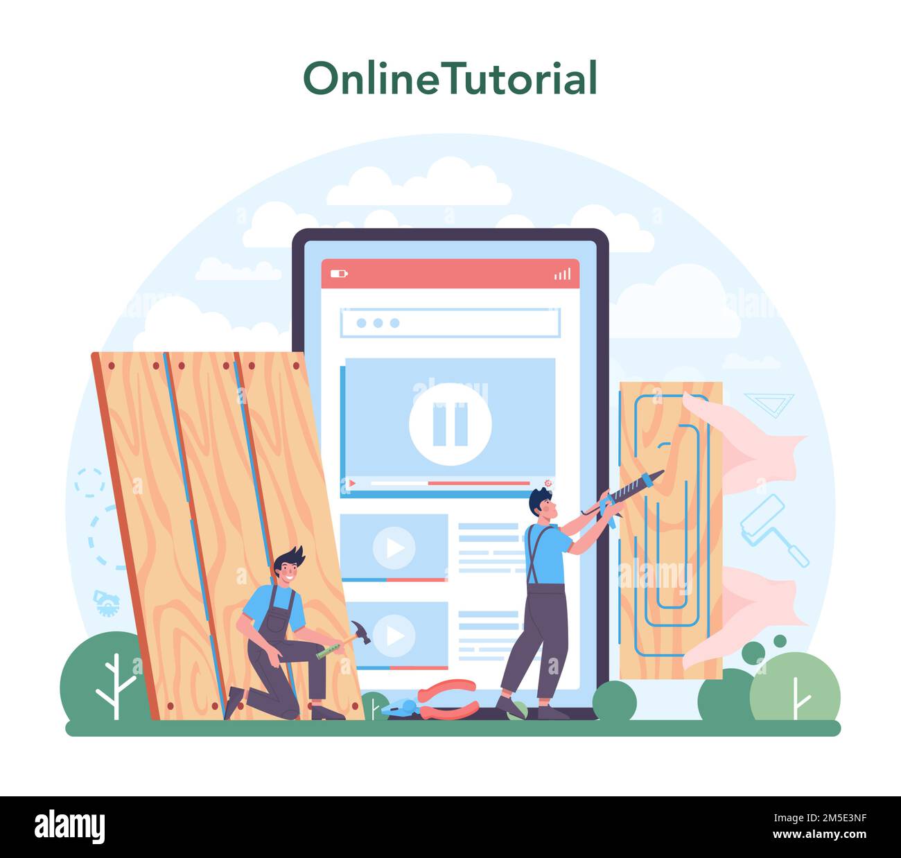 Tileworker Stock Vector Images - Alamy