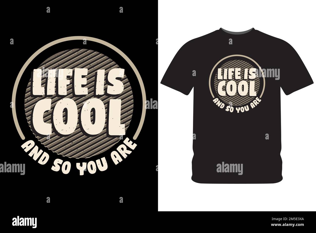 Life is cool and so you are typography design illustration for t shirt ...