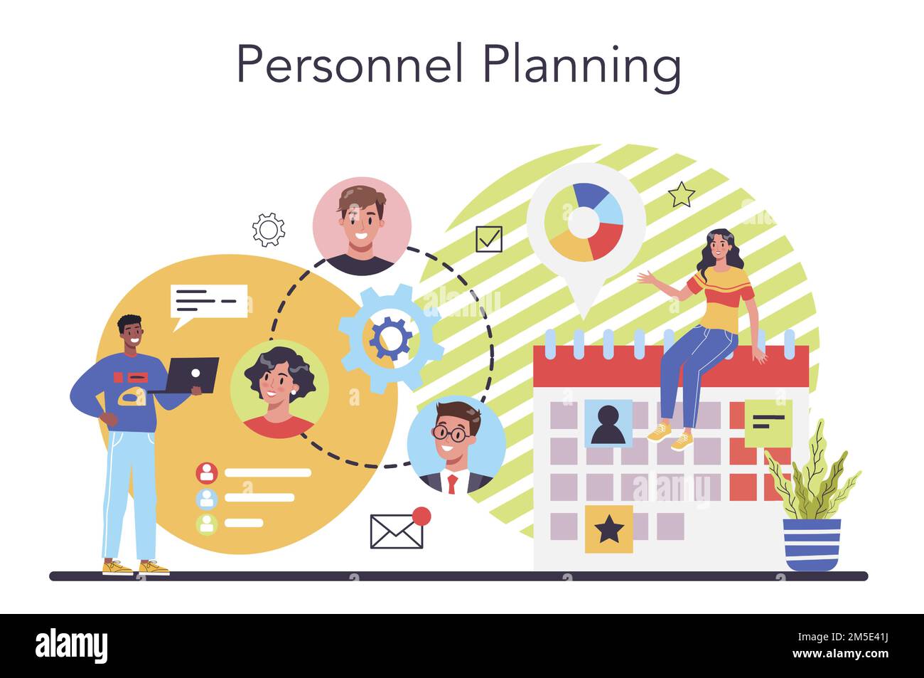 Human resources concept. Idea of recruitment and job management ...