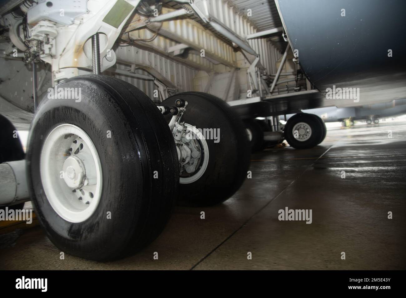 A C-5M Super Galaxy sits on the flightline Mach 6, 2022, at Dover Air ...
