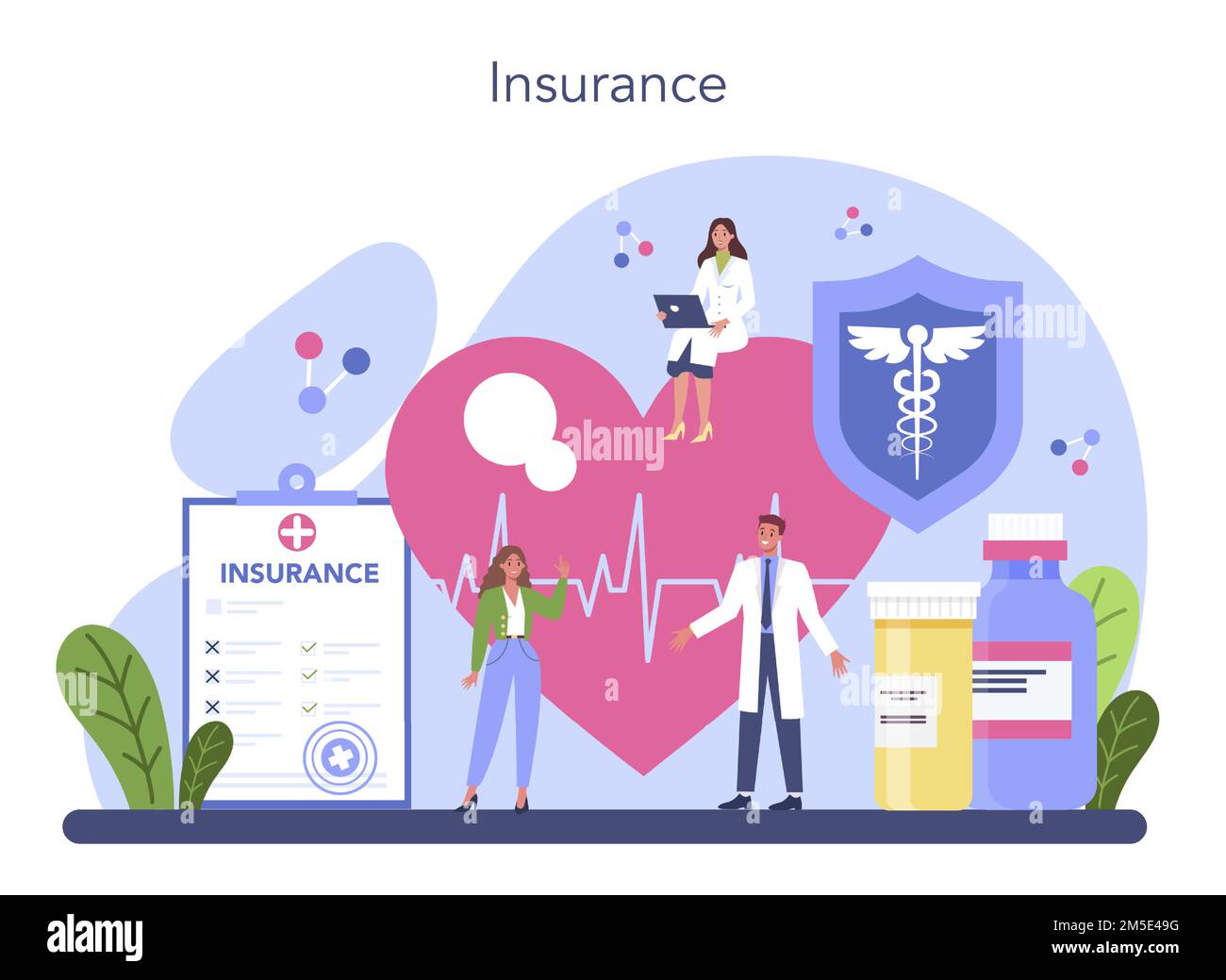 Health insurance concept. Idea of security and protection of property ...
