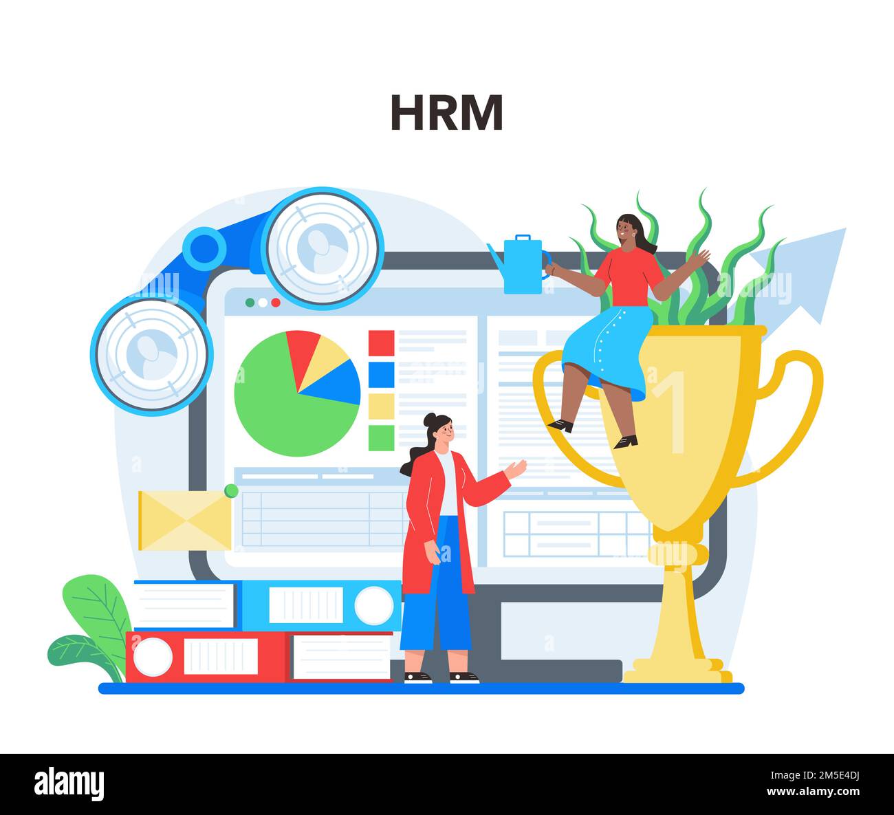 Human resources specialist online service or platform. Idea of ...