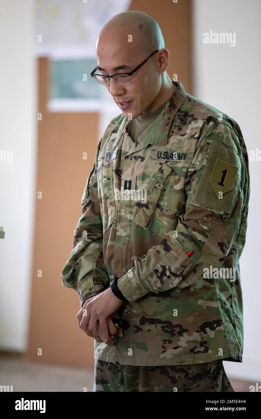 U.S. Army Cpt. Min Kim, a chaplain assigned to 2nd Battalion, 34th ...