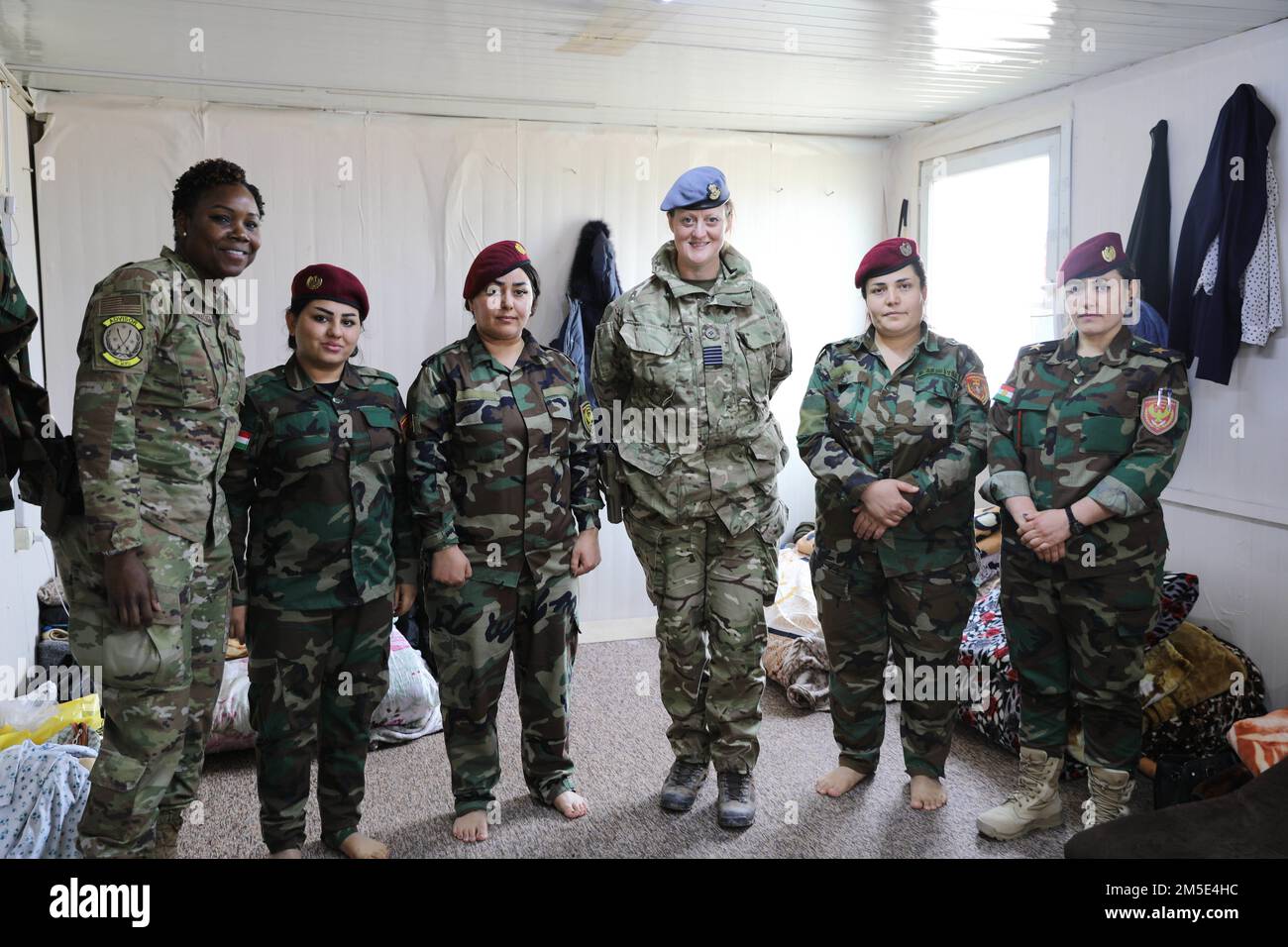 Zerevani female Peshmerga security guards, U.S. Air Force Capt ...