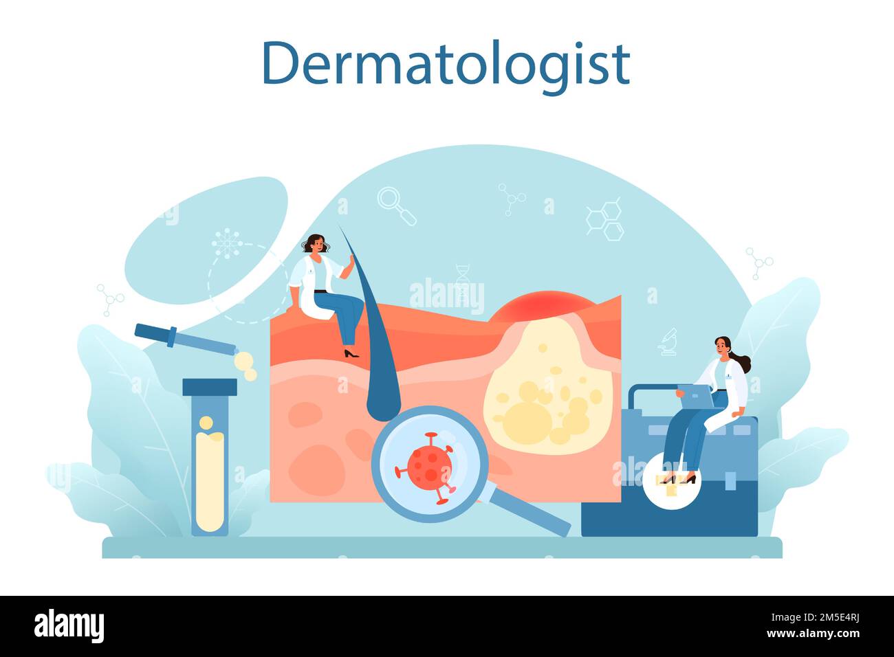 Dermatologist patient face Stock Vector Images - Alamy