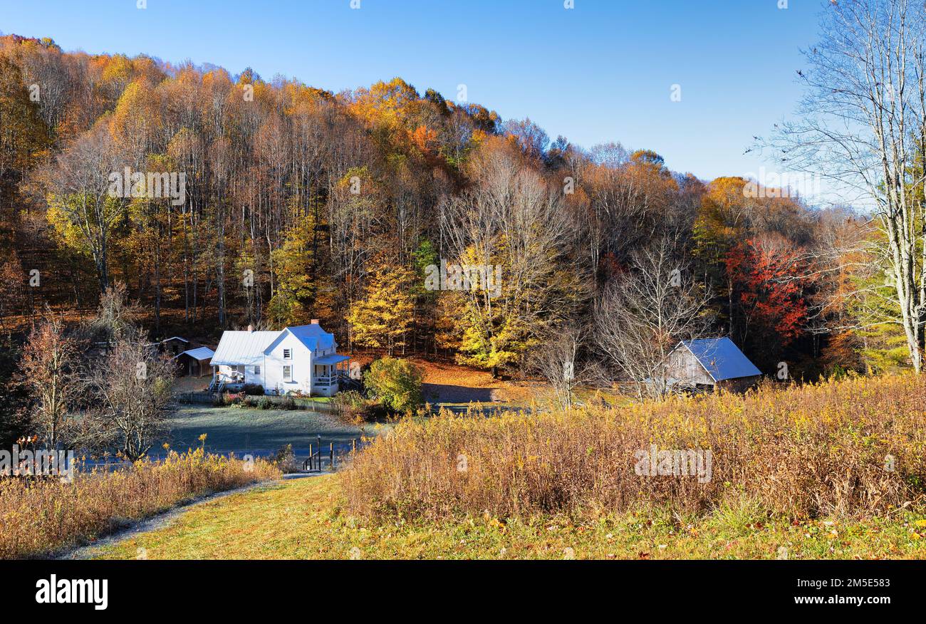 Elizabethton, Tennessee, USA - October 20, 2022: Miller Farmstead built ...