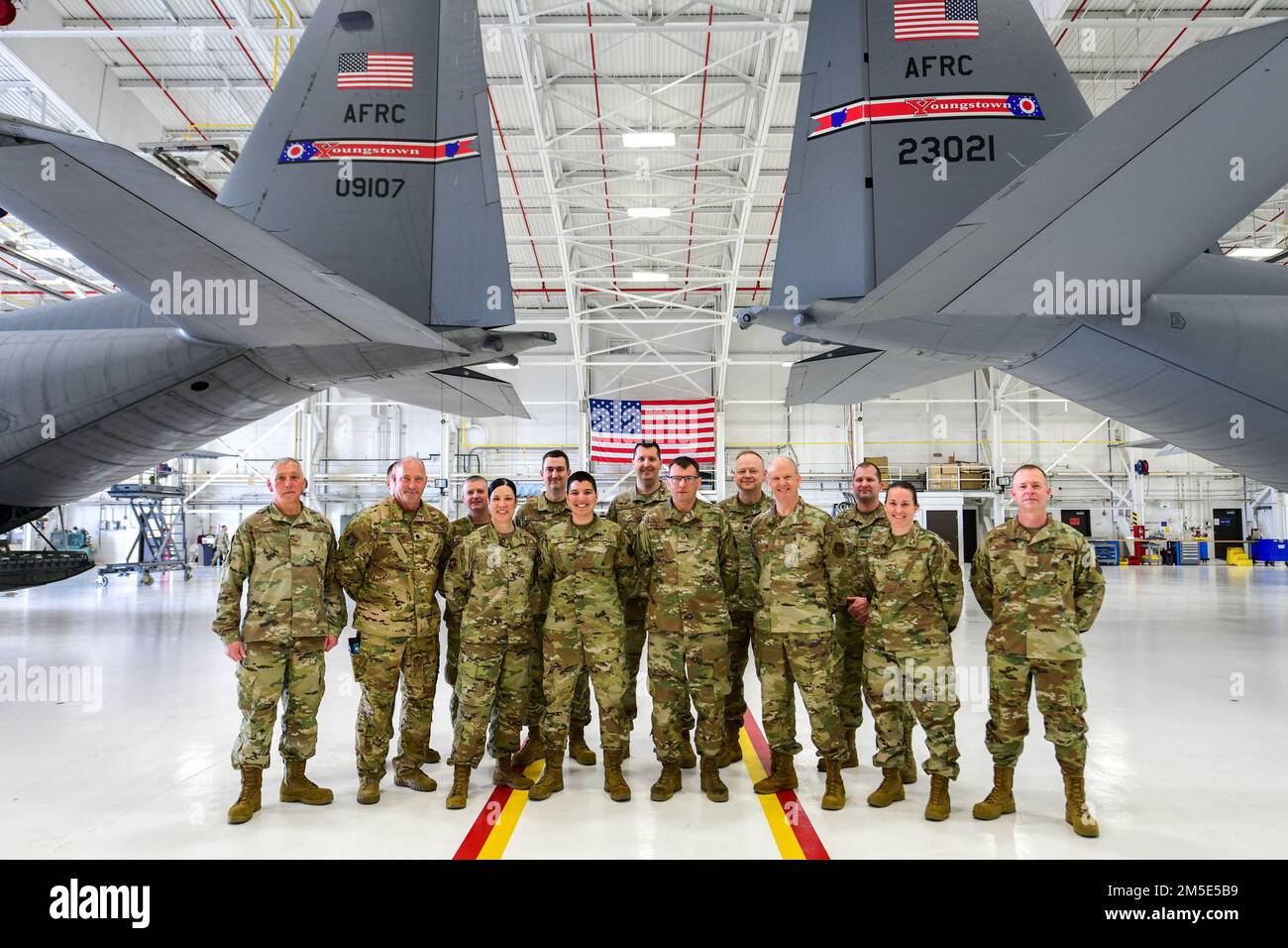 Maj. Gen. Bret Larson, 22nd Air Force commander and Chief Master Sgt ...