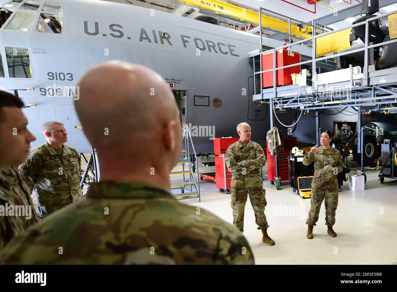 Maj. Gen. Bret Larson, 22nd Air Force commander and Chief Master Sgt ...