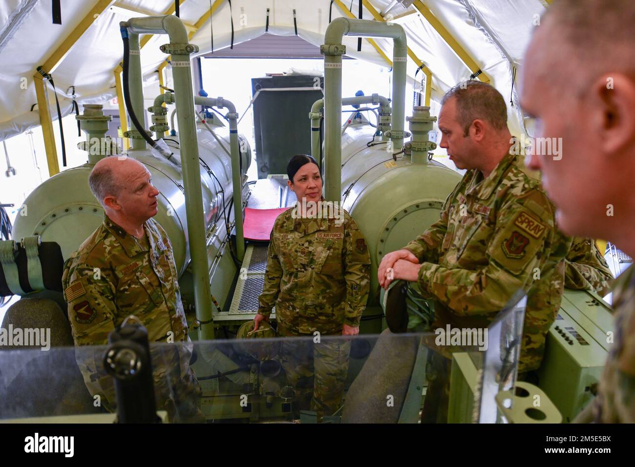 Maj. Gen. Bret Larson, 22nd Air Force commander, and Chief Master Sgt ...
