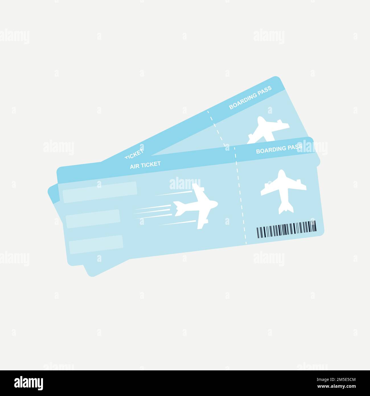 Modern airline travel boarding pass two tickets Stock Vector Image ...