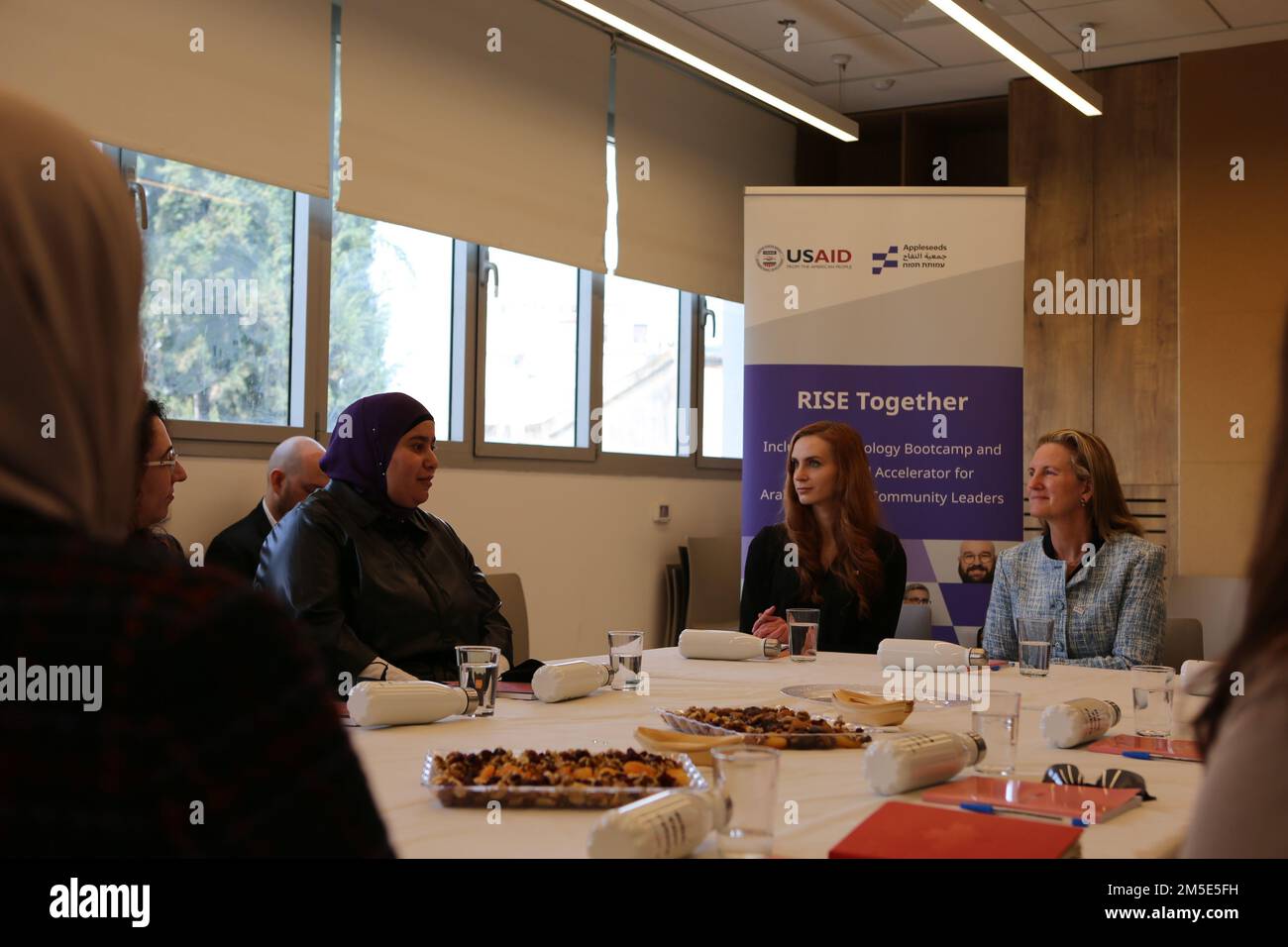 USAID Deputy Administrator Isobel Coleman engaging in conversation with ...