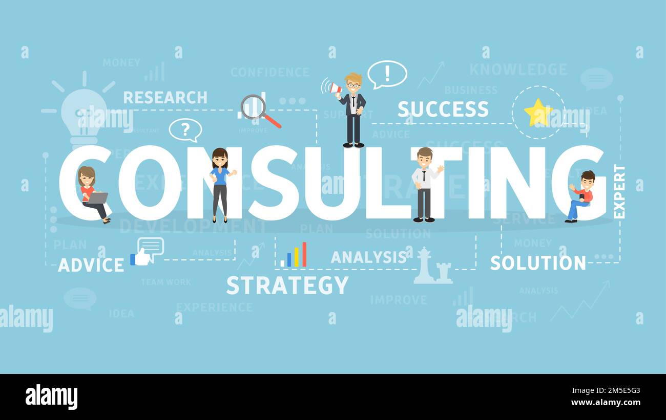 Consulting concept illustration. Idea of business, meeting and teamwork ...