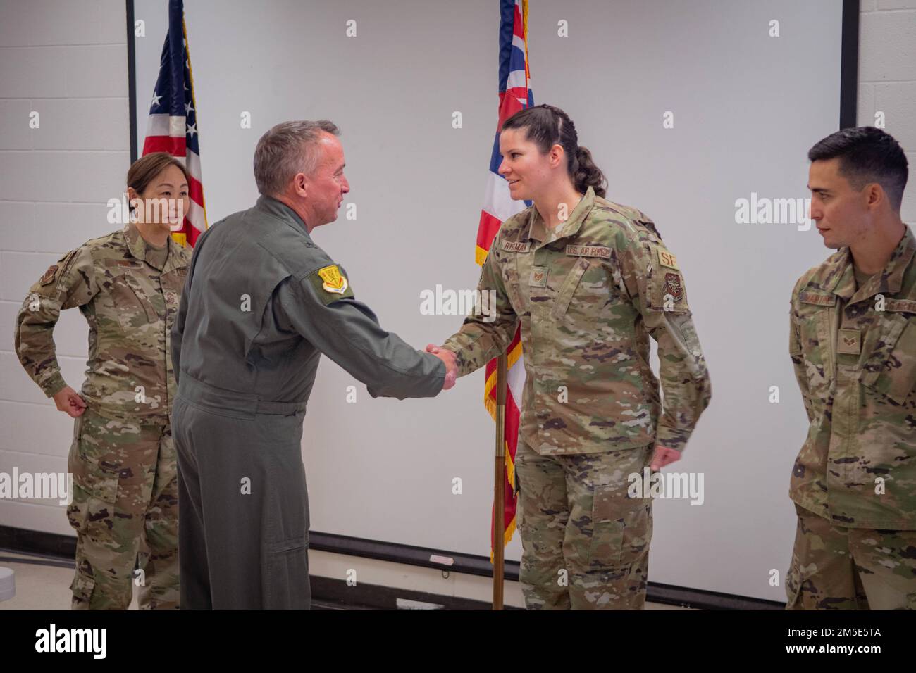 U.S. Air Force Staff Sgt. Leslie Ryssman, a defender from the 152nd ...