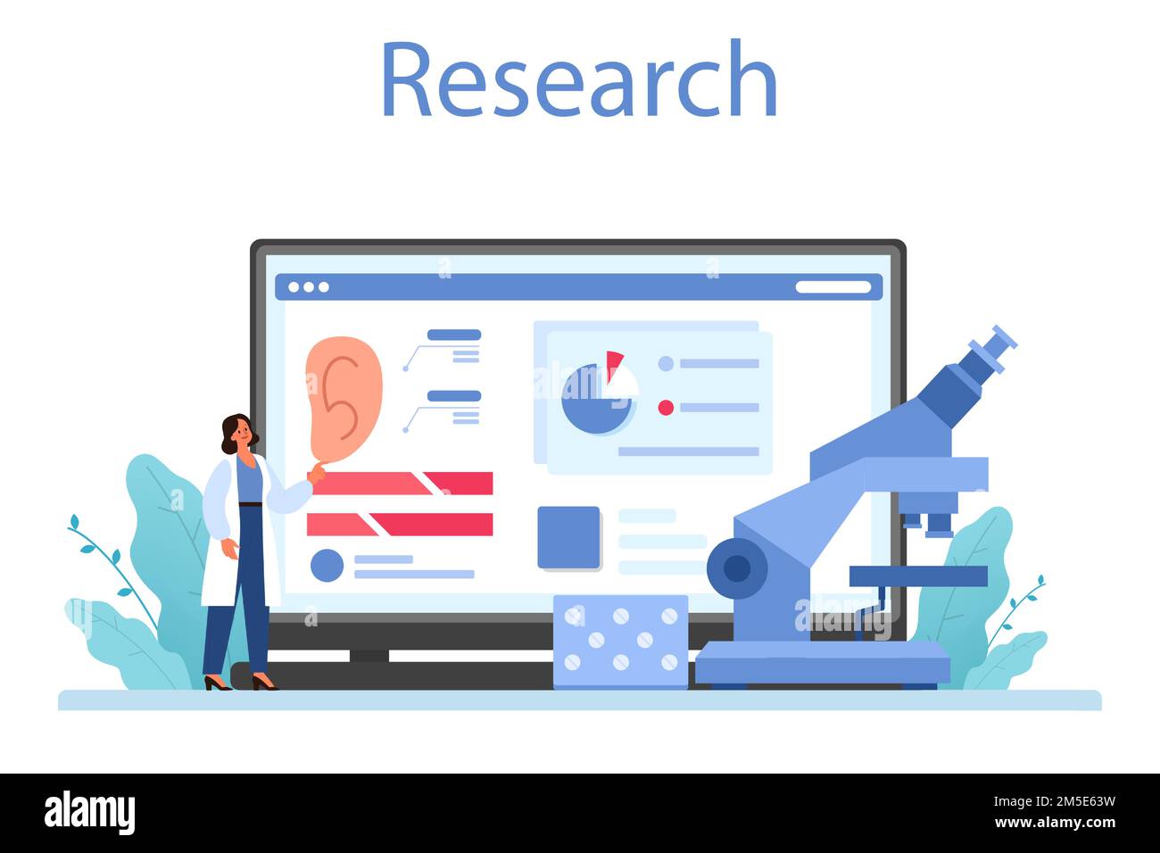 Otorhinolaryngologist online service or platform. Healthcare concept ...