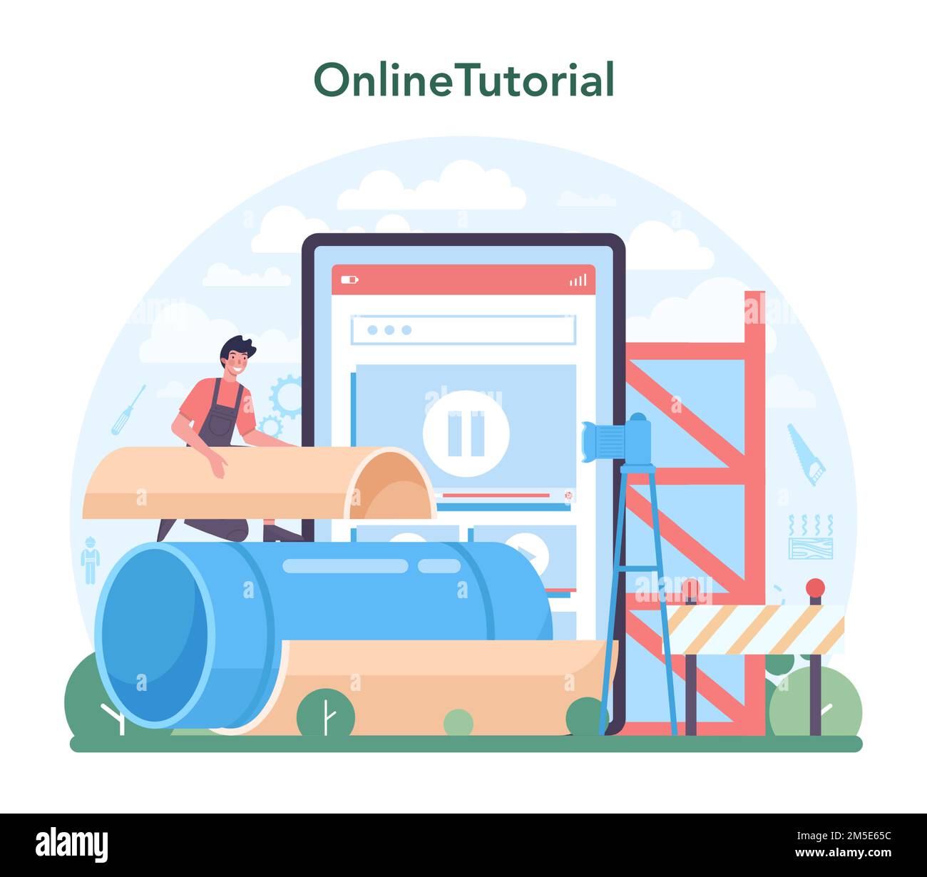 Installing insulation Stock Vector Images - Alamy