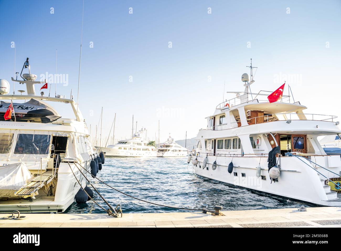 Turkey, Marmaris 24.12.2022 Motor and sail boats, yachts, launch in the ...
