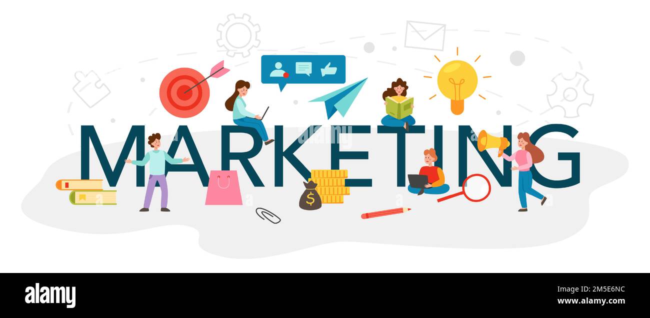 Marketing typographic header. Business promotion educational school ...