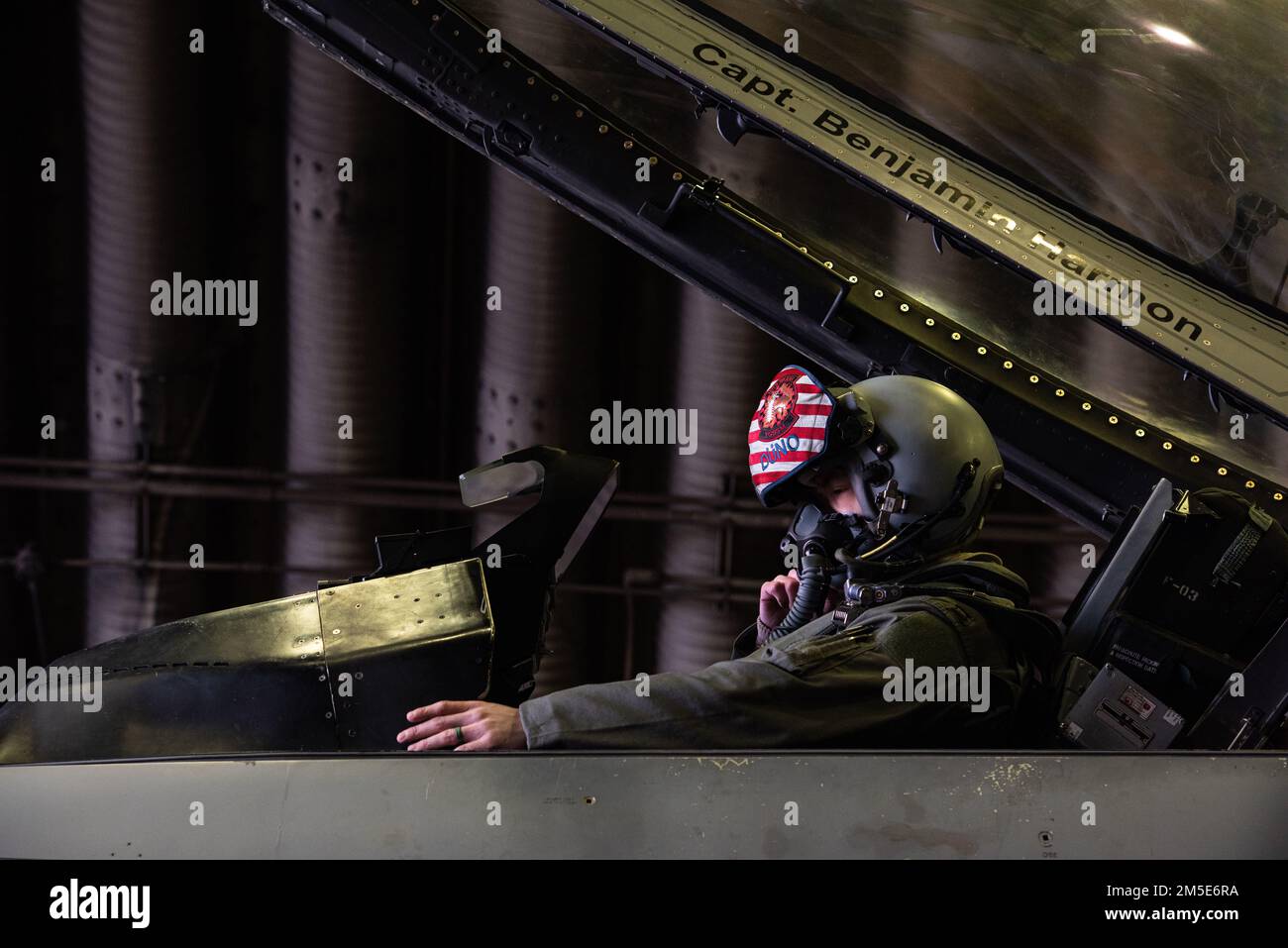 Capt. Benjamin Harmon, 36th Fighter Squadron F-16 Fighting Falcon pilot ...