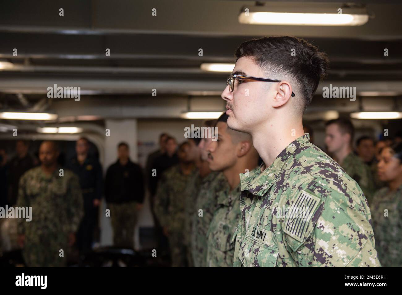 220307-N-DL524-1076 YOKOSUKA, Japan (March 7, 2022) Sailors stand in ...