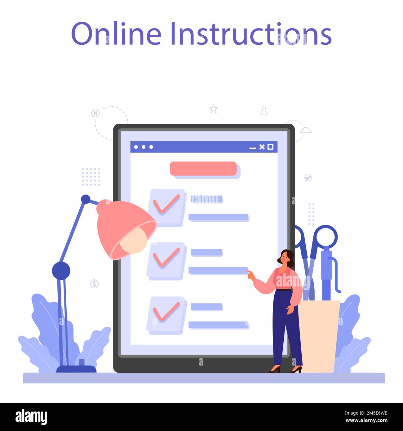 Providing instructions Stock Vector Images - Alamy