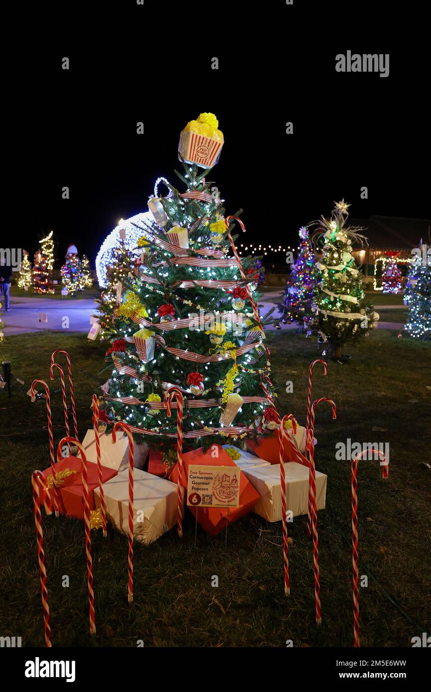 Kingsport, Tennessee, USA - December 18, 2022: Christmas trees ...