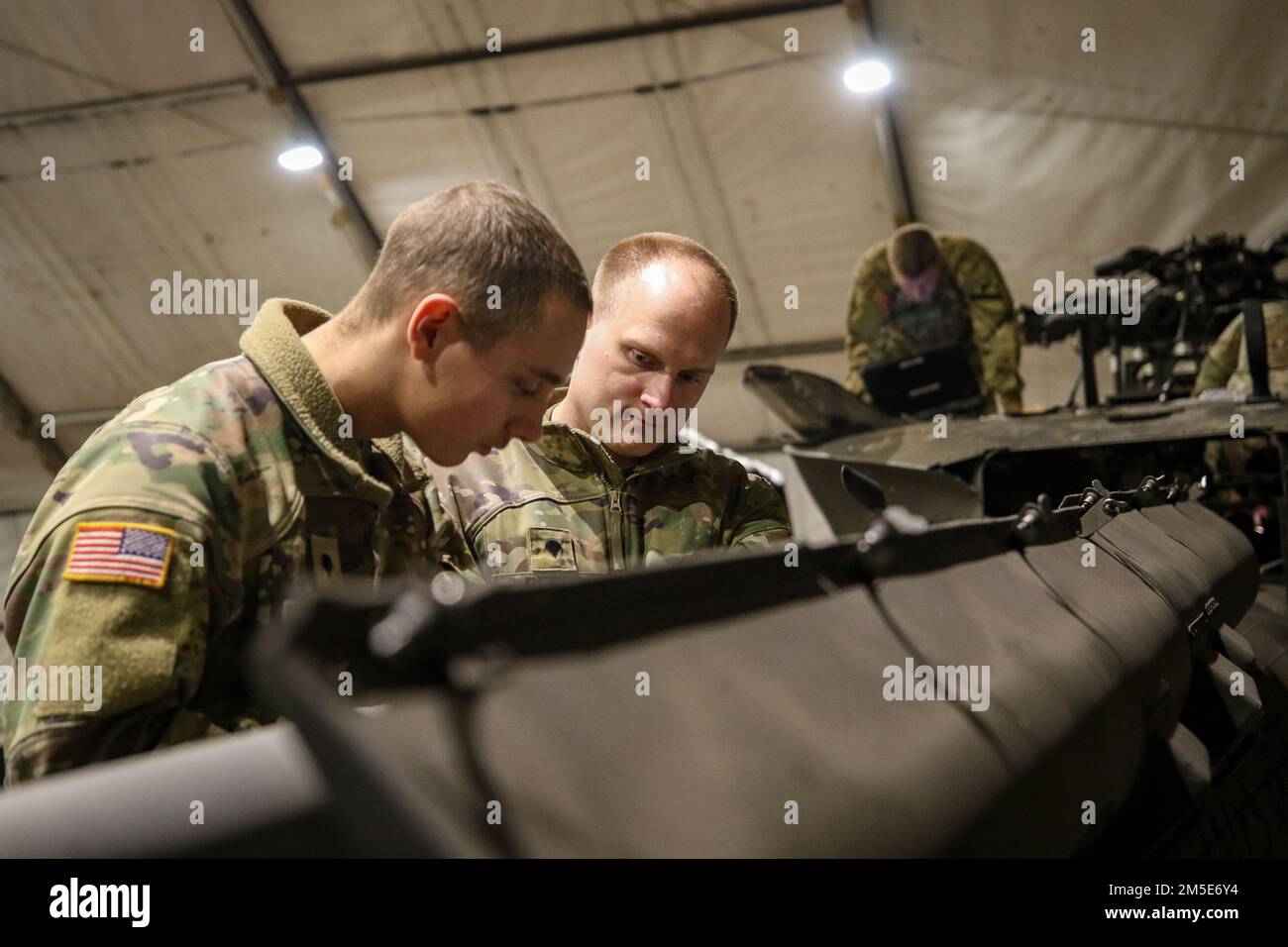 Spc. Beers and Spc. Barnes of Bravo Company, 3rd Battalion, 227th ...